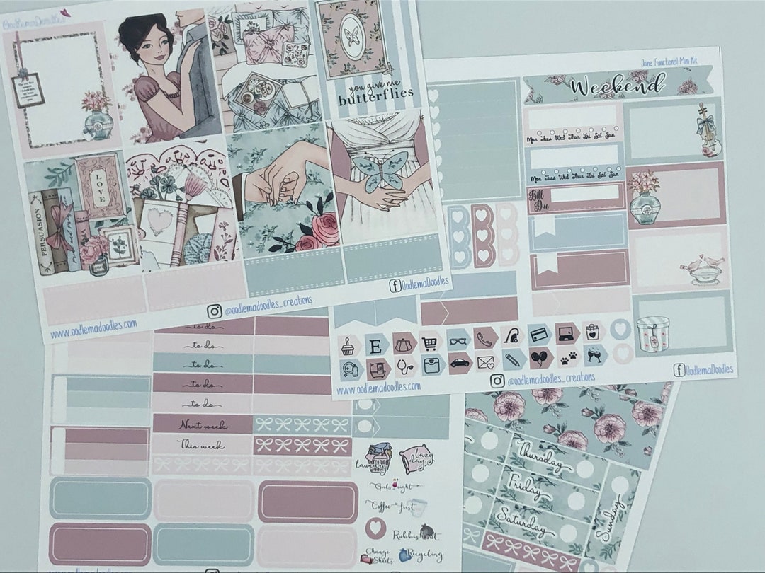 Jane | Mini Kit, Planner Stickers - Etsy