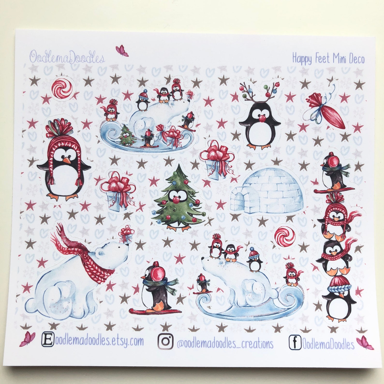 Happy Feet Decorative Stickers | Etsy