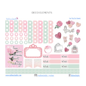 Love Story Vertical Weekly Kit - Etsy