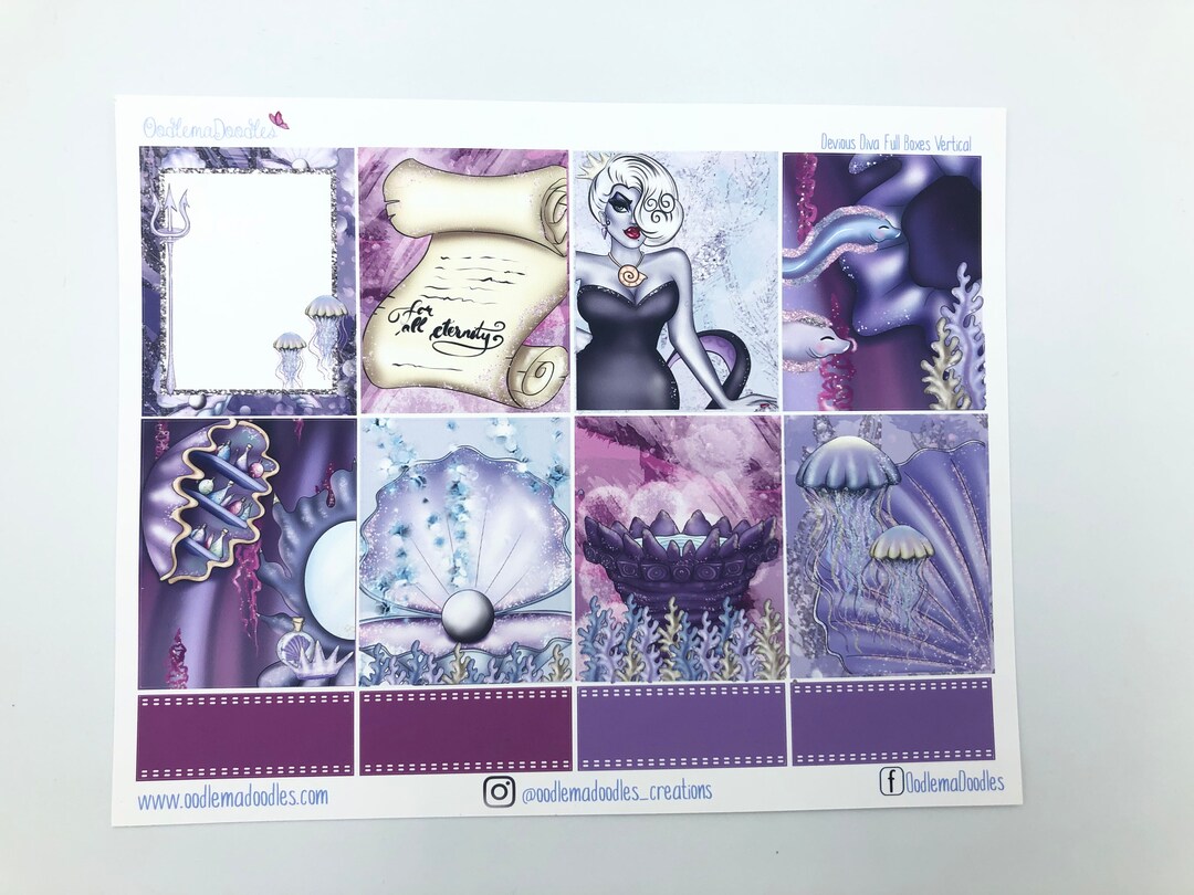 Devious Diva | Standard Vertical Planner Sticker Kit - Etsy