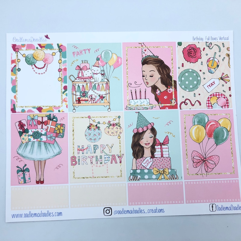 Happy Birthday Sticker - Etsy