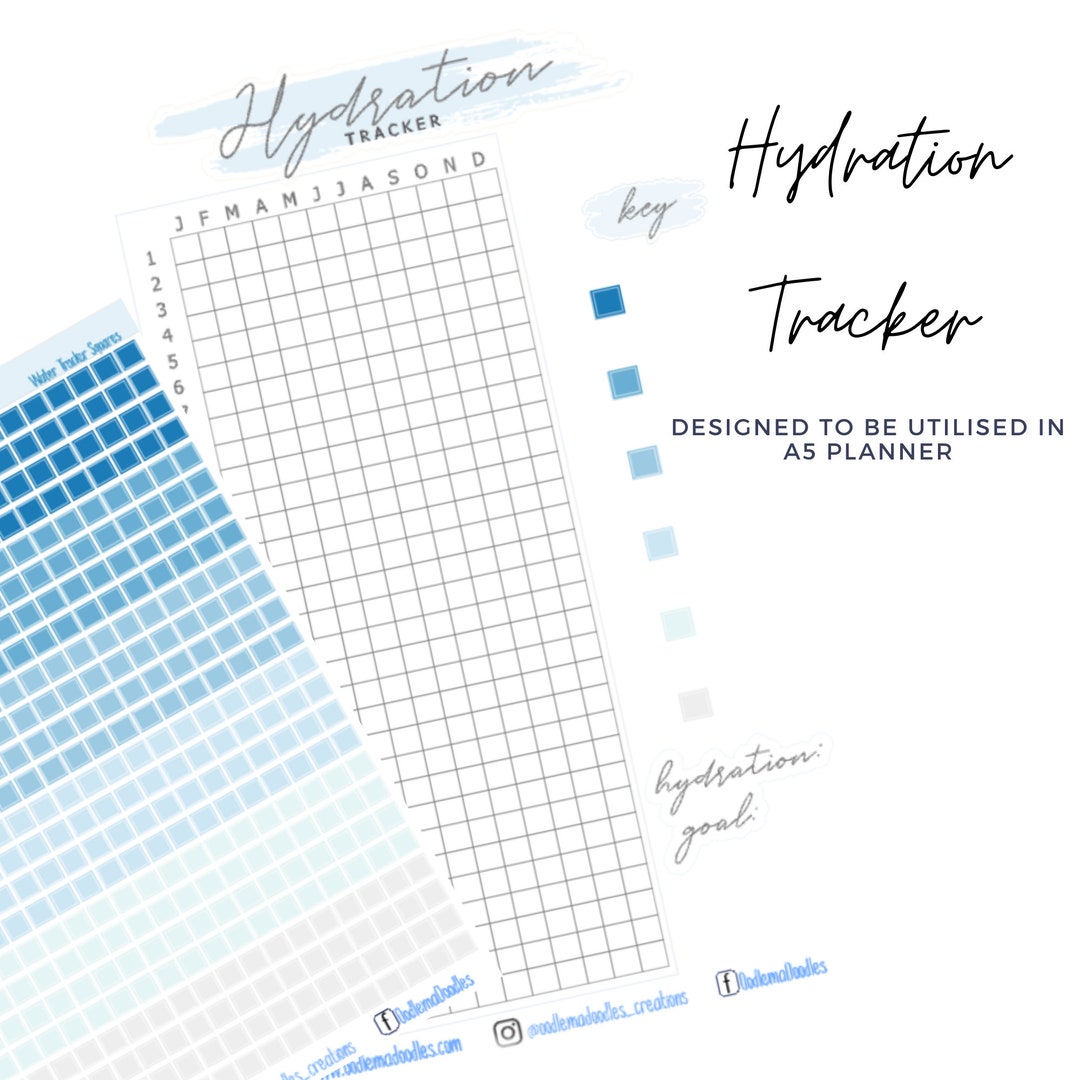 Hydration Tracker | Tracker Planner Sticker, Oodlemadoodles, Basics ...