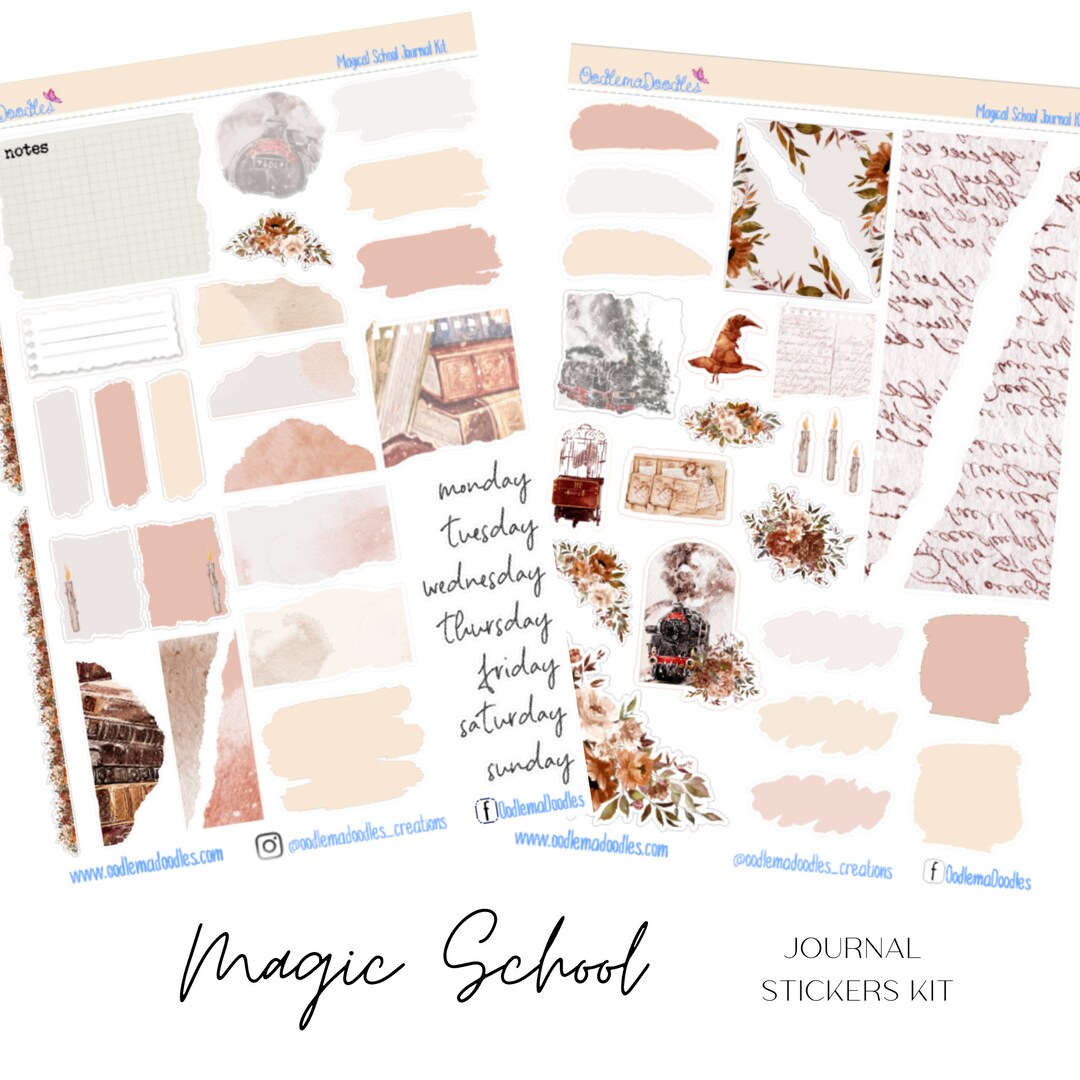 Magic School | Journal Stickers, Floral, Journaling, Scrap Booking ...