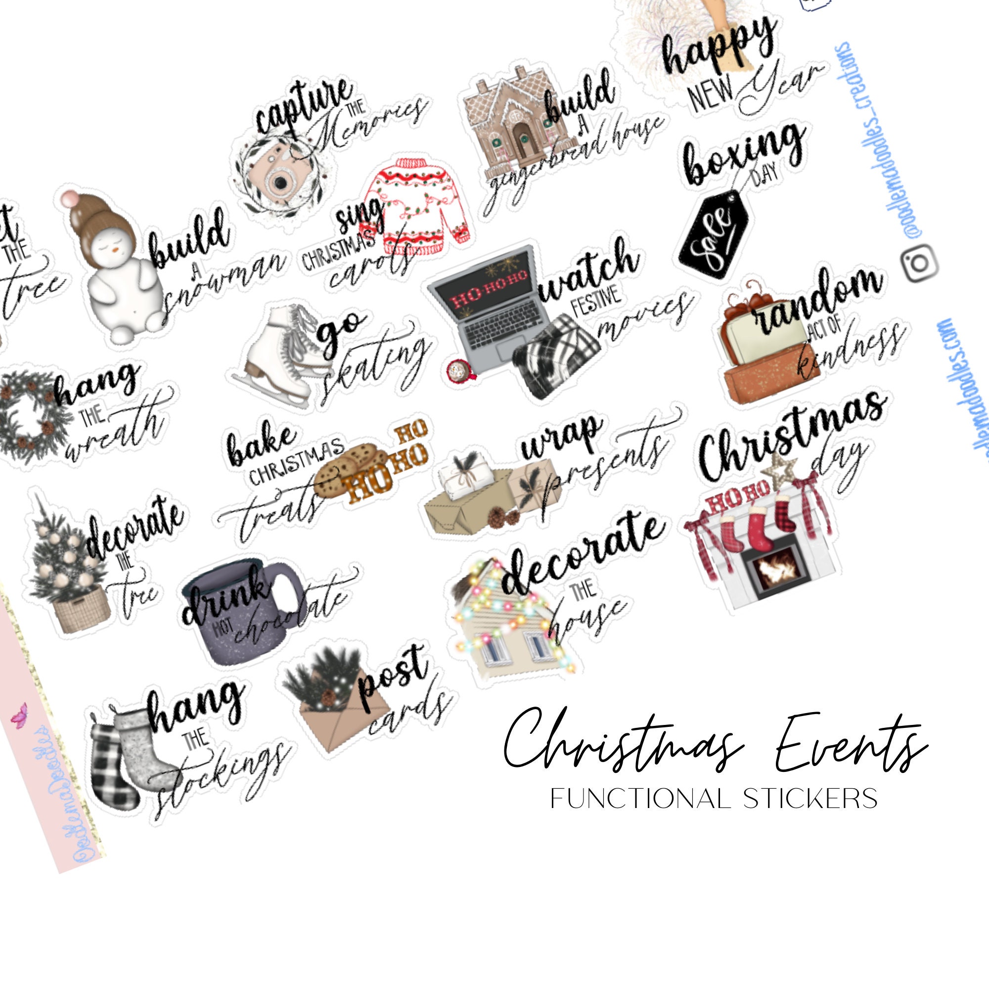 Christmas Event Stickers | Etsy Canada