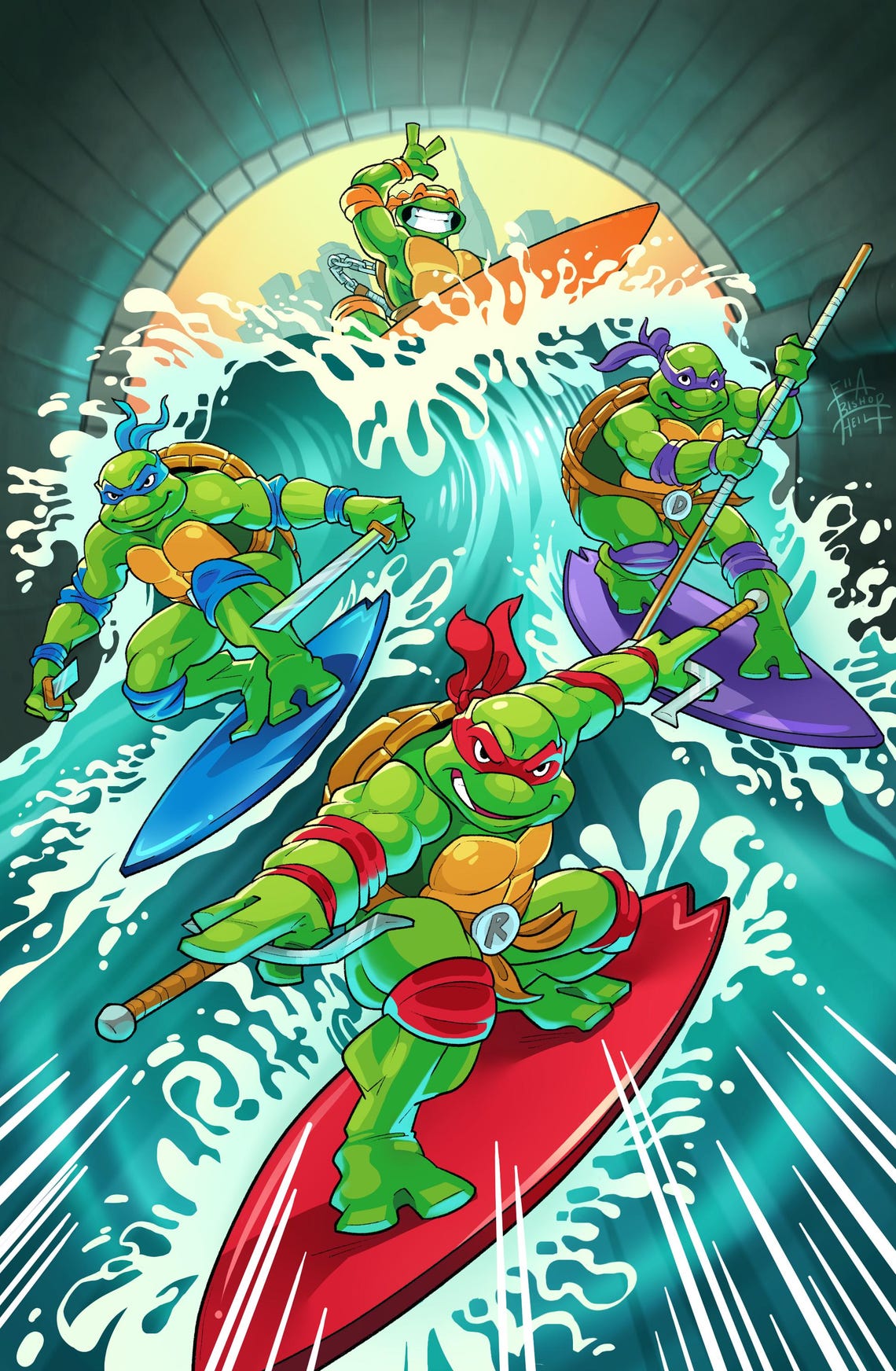 TMNT Sewer Surfin' Fine Art Print - Etsy