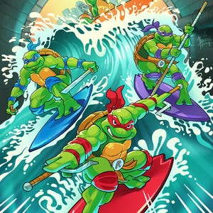 TMNT Sewer Surfin' Fine Art Print - Etsy