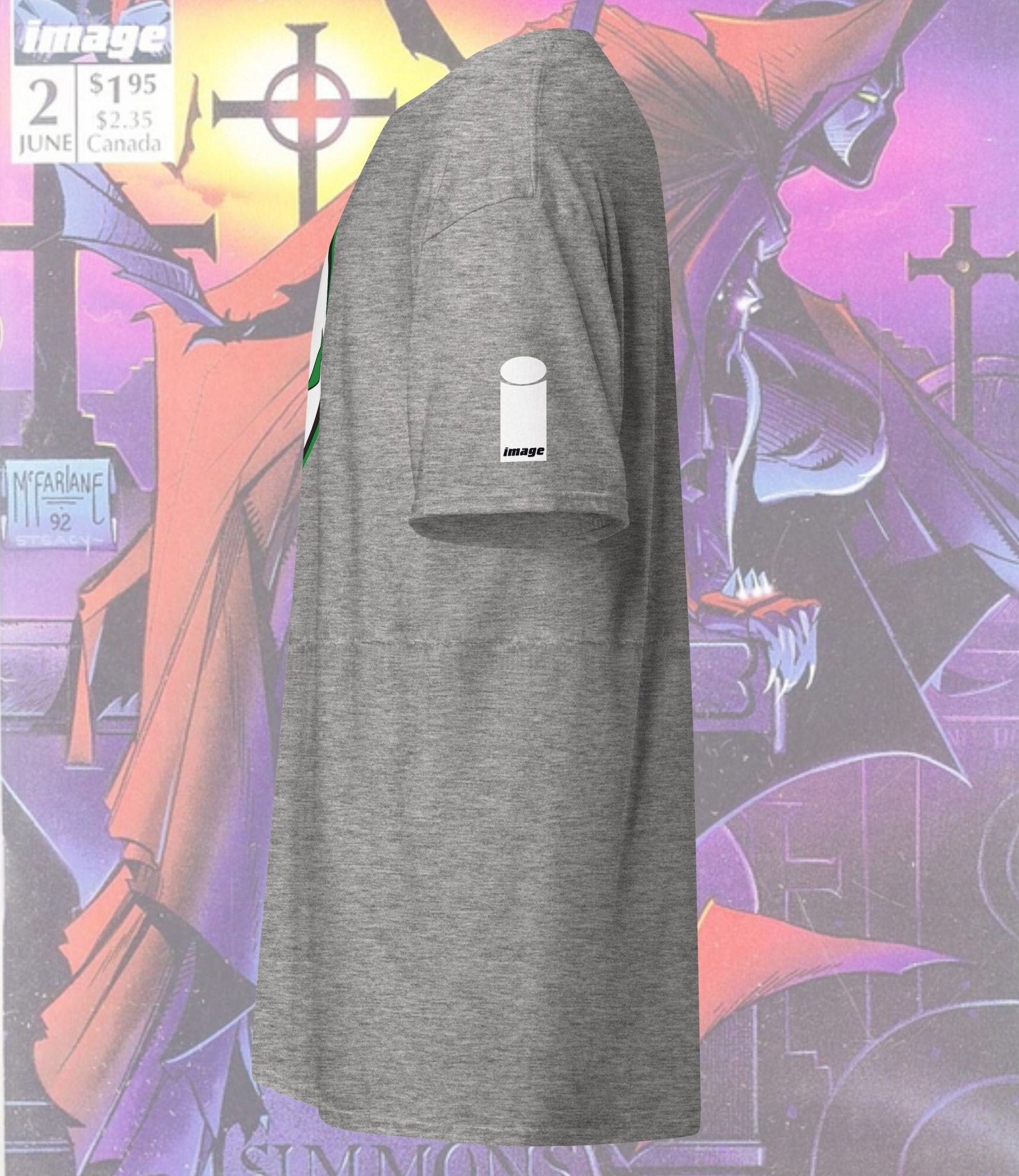 Spawn Logo T-shirt front and Left Sleeve Print - Etsy