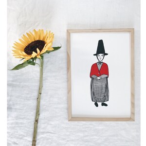 Welsh Lady Print Welsh Gift Traditional Welsh Costume Wales - Etsy