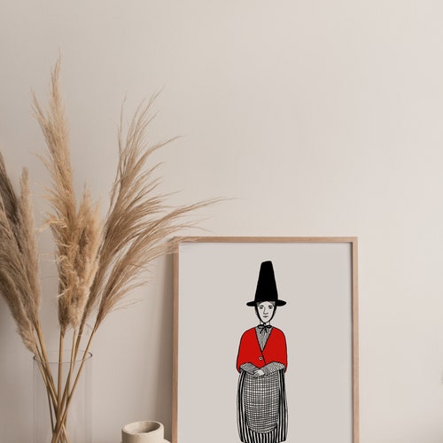 Welsh Lady Print Welsh Gift Traditional Welsh Costume Wales - Etsy UK