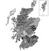 Printable Scotland Map Digital Download - Black & White Hand-drawn Pen ...