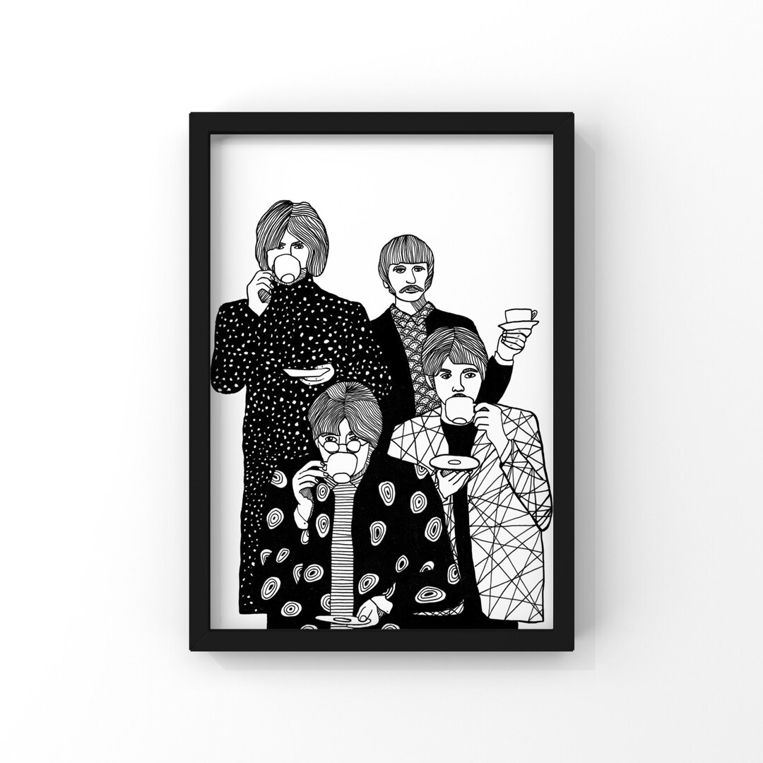 The Beatles Instant Digital Download, Wall Art, the Beatles Drinking ...