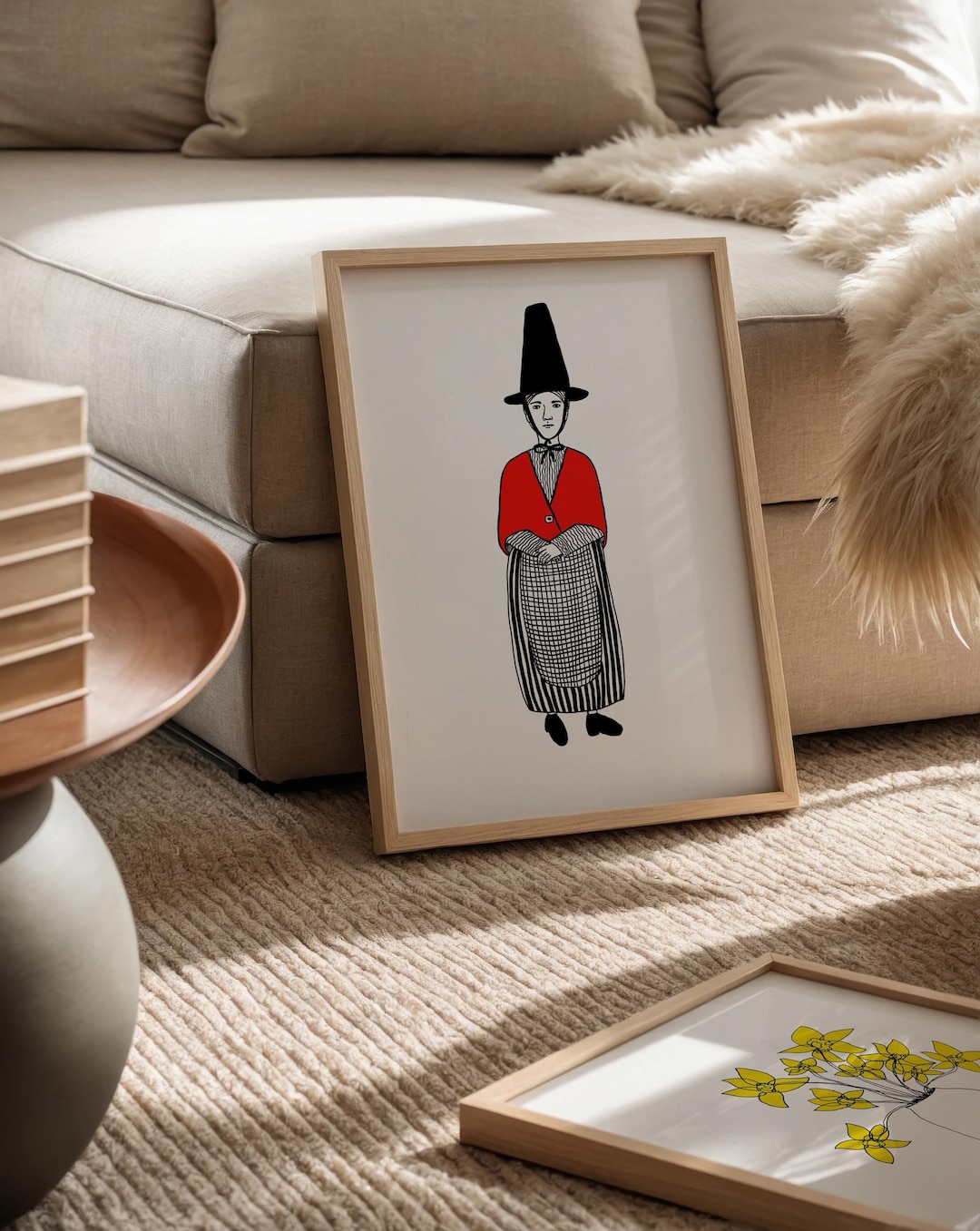 Printable Welsh Lady, Traditional Welsh Art, Wales Wall Art, Welsh ...