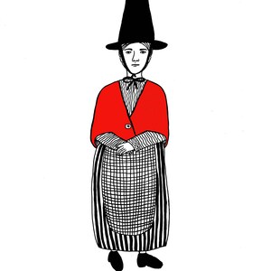 Welsh Lady Print, Welsh Gift, Traditional Welsh Costume, Wales Wall Art ...