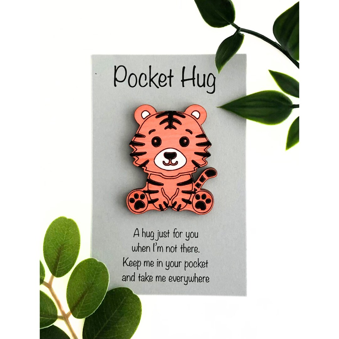 Tiger Pocket Hug, Tiger Pin, Pocket Hug, Zen Pocket Hug, Tiger - Etsy