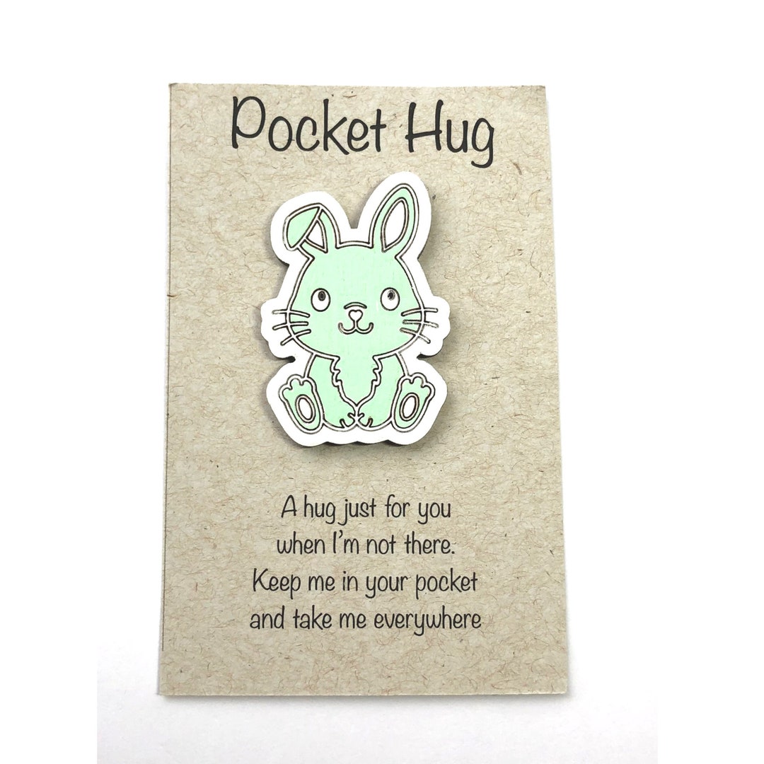Bunny Pocket Hug, Bunny Pocket Hug, Bunny Shirt Pin, Easter, Easter ...