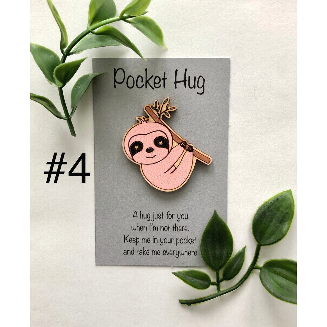 Sloth Hand Painted Token and Stock Card, Friendship Gift, Keepsake ...