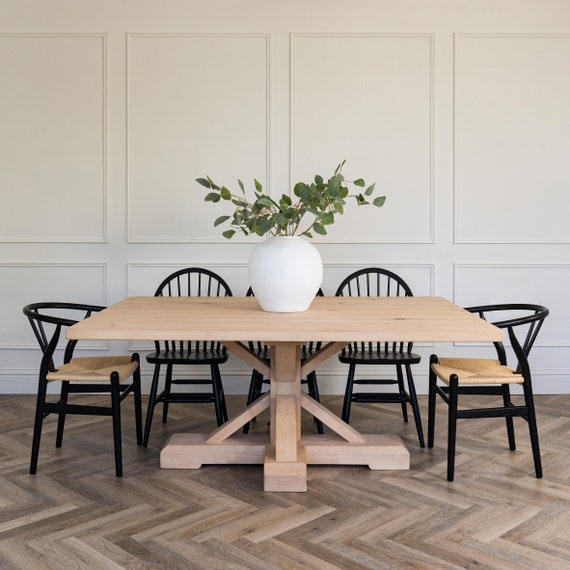 Weathered oak dining table and chairs store