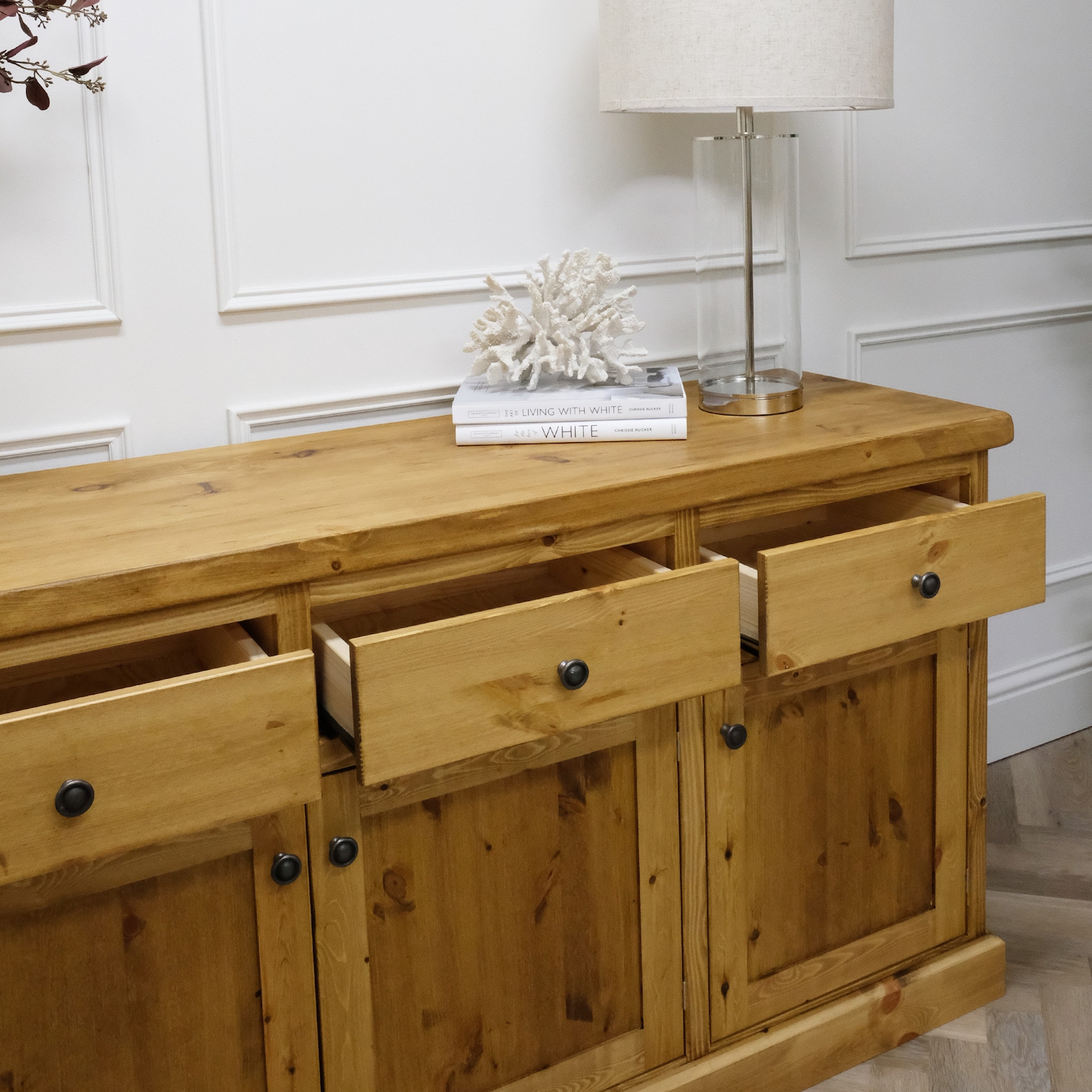 Handmade Large Rustic Sideboard, Solid Reclaimed Wood With 4 Drawers ...