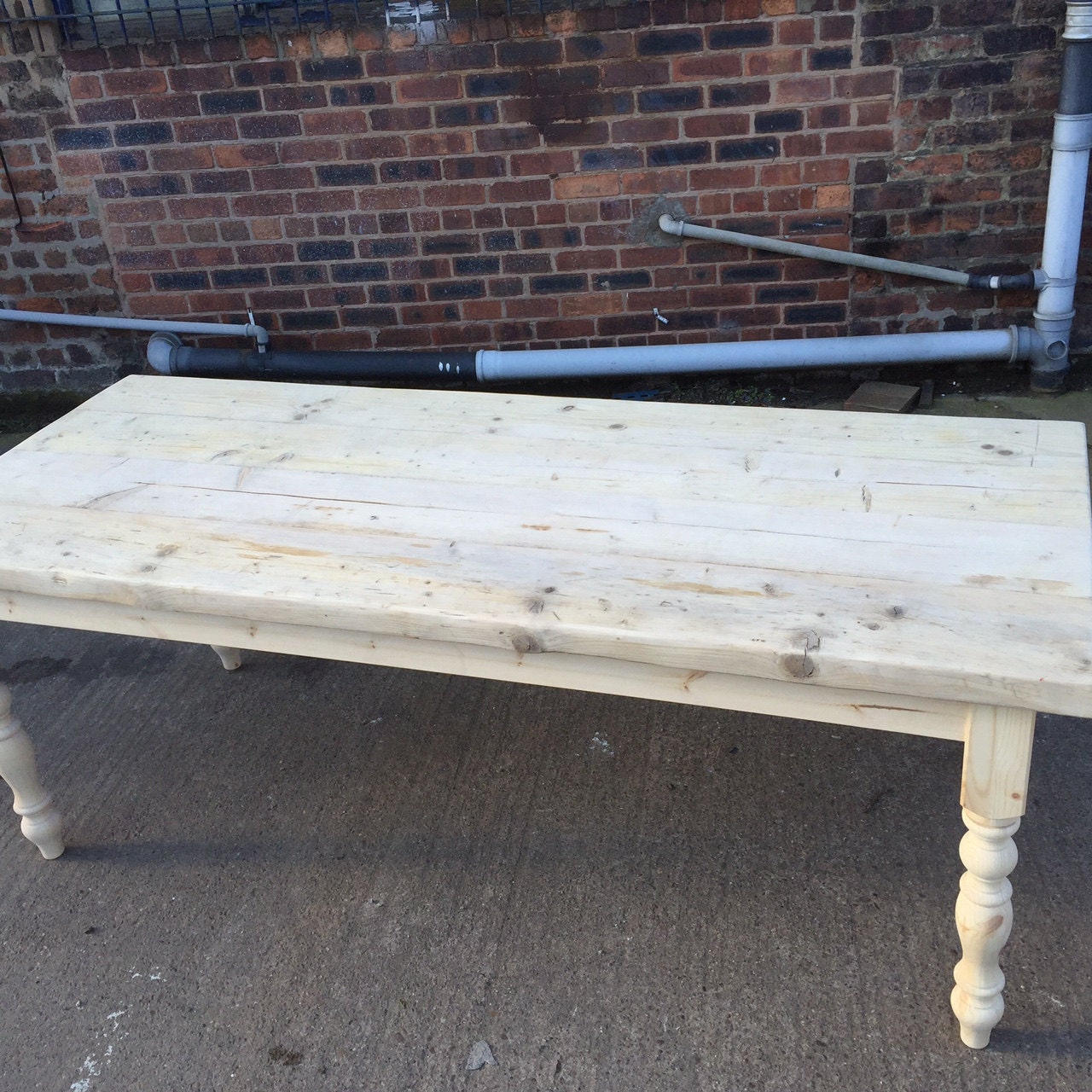 Rustic Thick Top Farmhouse Dining Table. Made to Measure From | Etsy UK