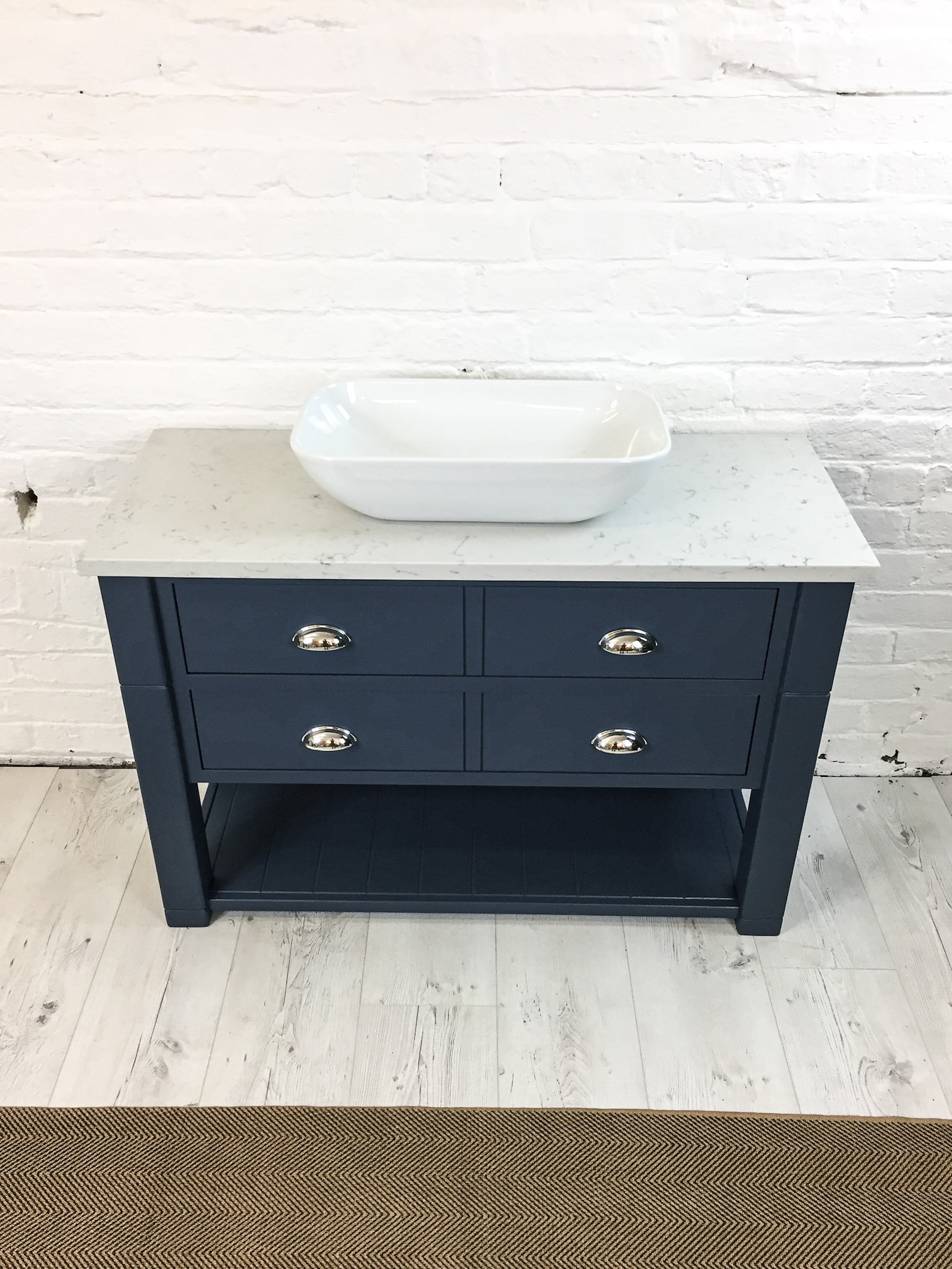 Bespoke bathroom Vanity unit made to any size. Drawer top with | Etsy