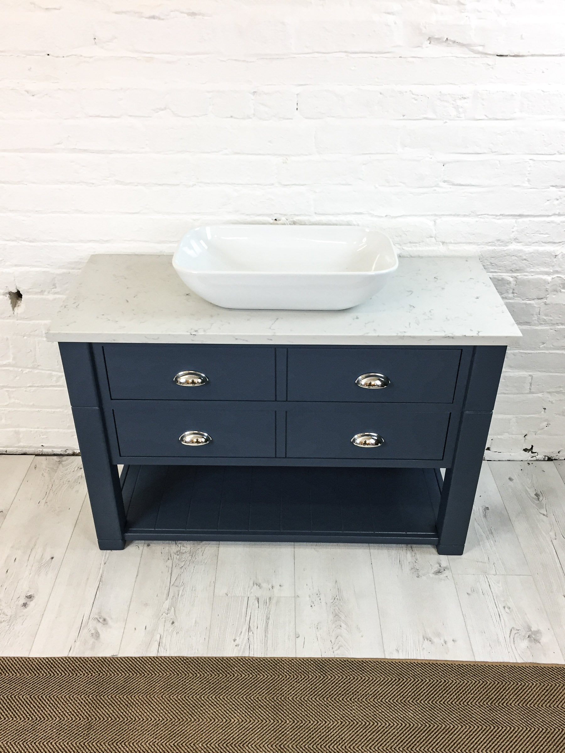Bespoke bathroom Vanity unit made to any size. Drawer top with | Etsy