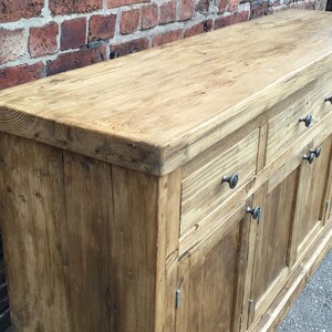 Handmade Large Rustic Sideboard, Solid Reclaimed Wood With 3 Drawers ...