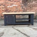 Low TV Unit With Open Shelves and Small Side Door Painted in - Etsy UK