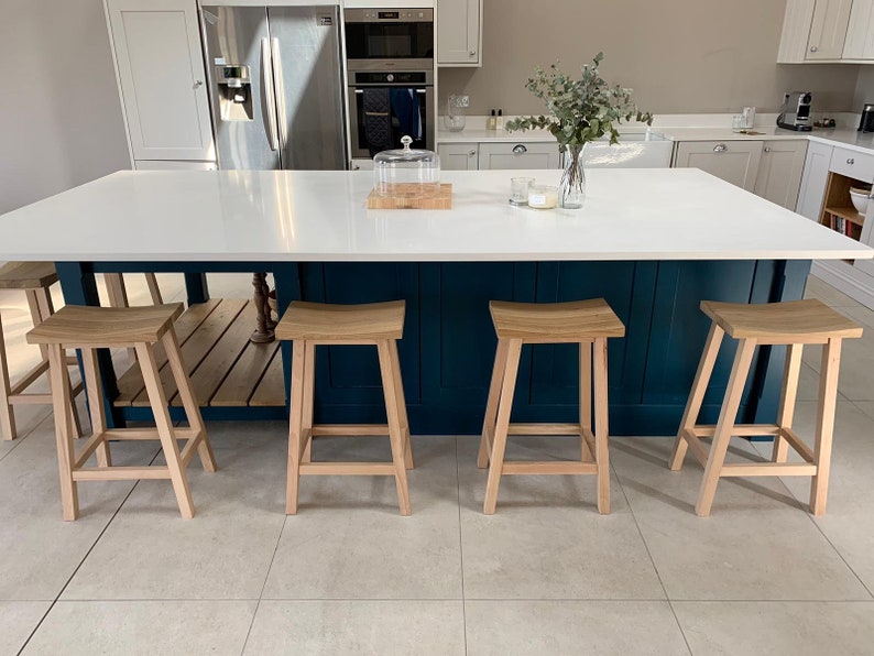 Scandi Style Oak and Beech Breakfast Bar Stool. Can Be Painted in Any ...