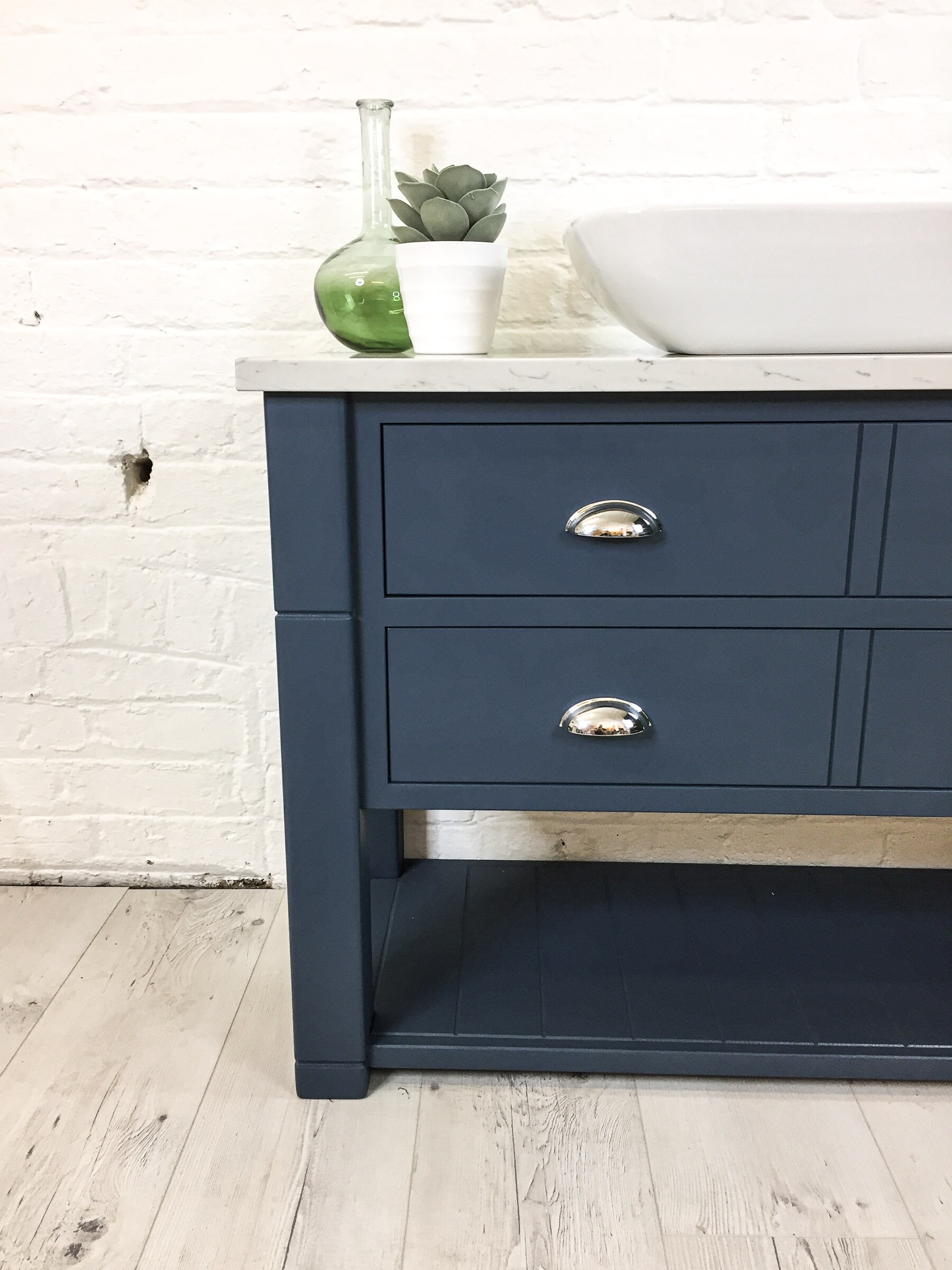 Bespoke Bathroom Vanity Unit Made to Any Size. Drawer Top With | Etsy