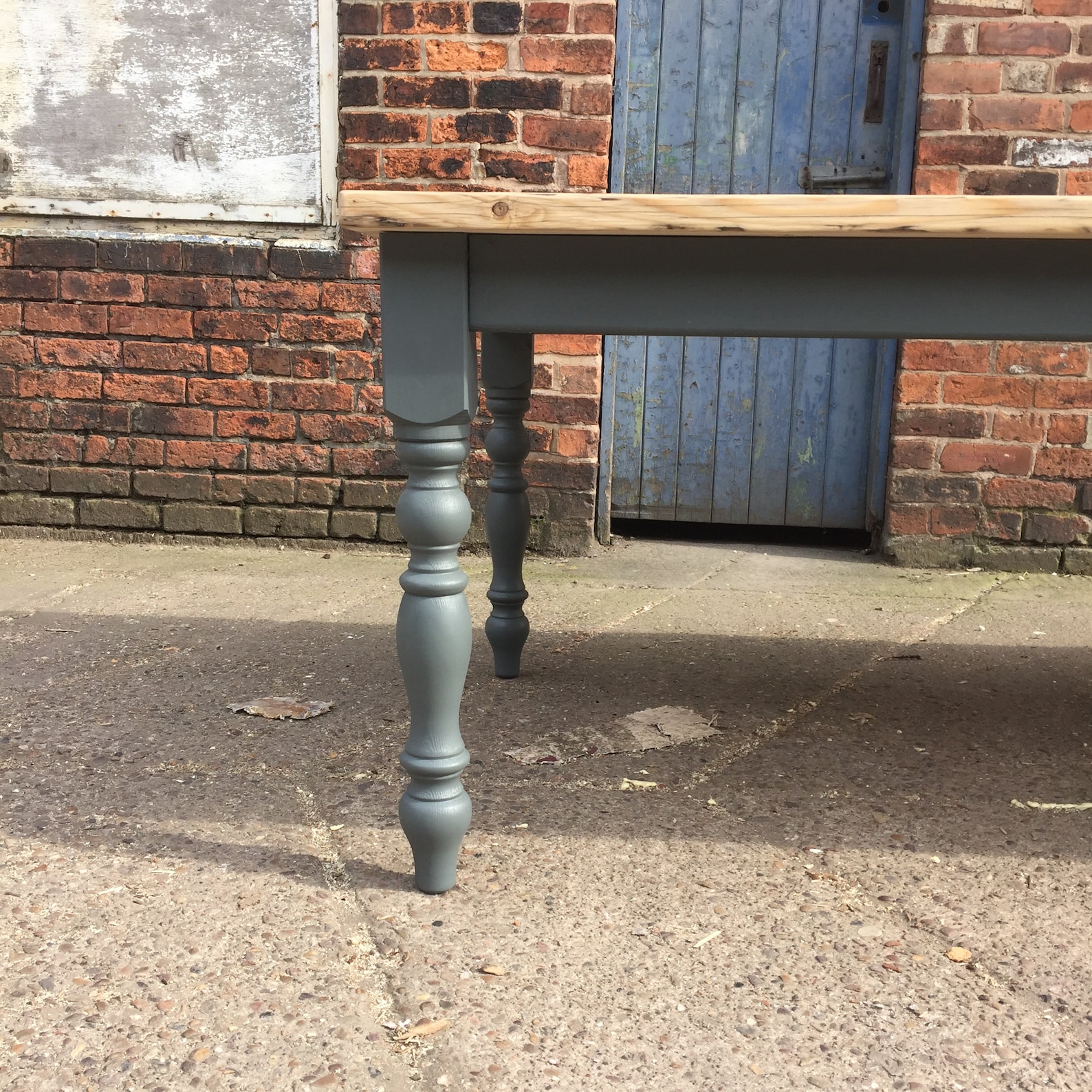 Extra Wide Farmhouse Dining Table With Rustic Wood - Made to Any Size ...