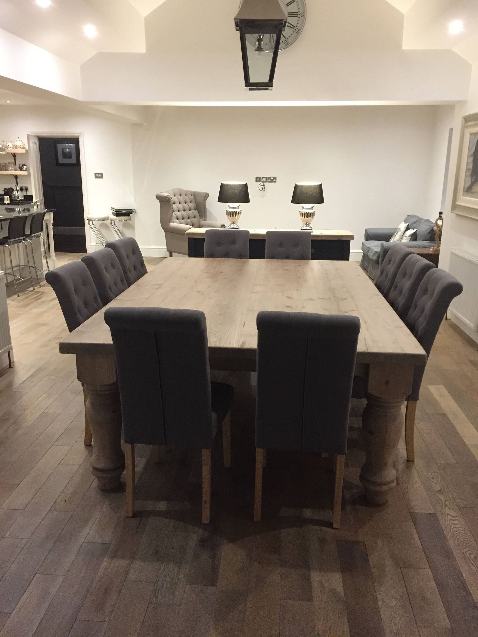 Extra Large 12 Seater Farmhouse Dining Table. Thick Solid - Etsy UK