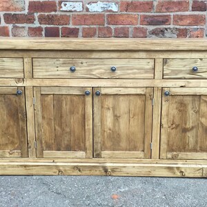 Handmade Large Rustic Sideboard Solid Reclaimed Wood With 3 | Etsy UK