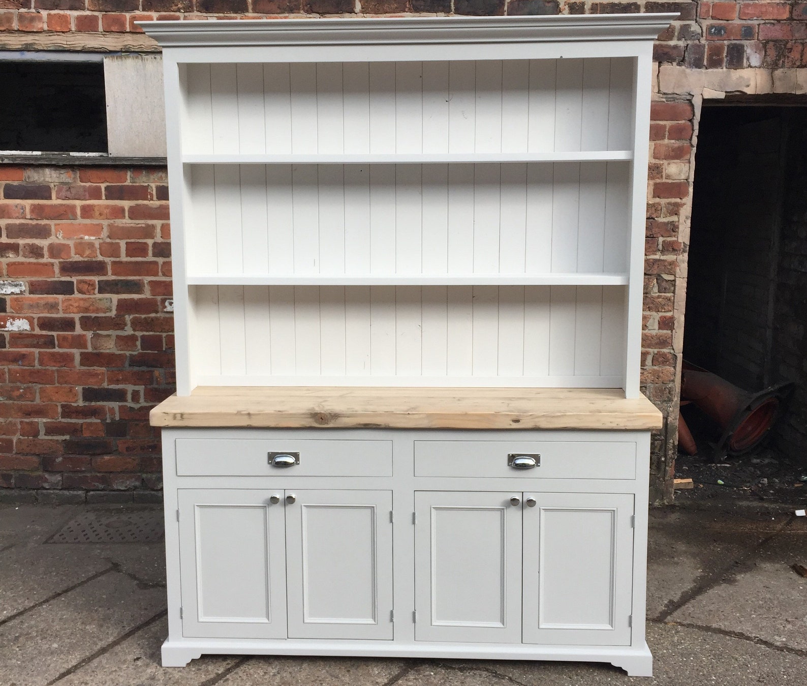 Large Shaker Style Painted Welsh Dresser Drawer and Cupboard | Etsy UK