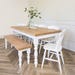 5ft Farmhouse Dining Table With Rustic Pine Wood Top and Bench, Made to ...
