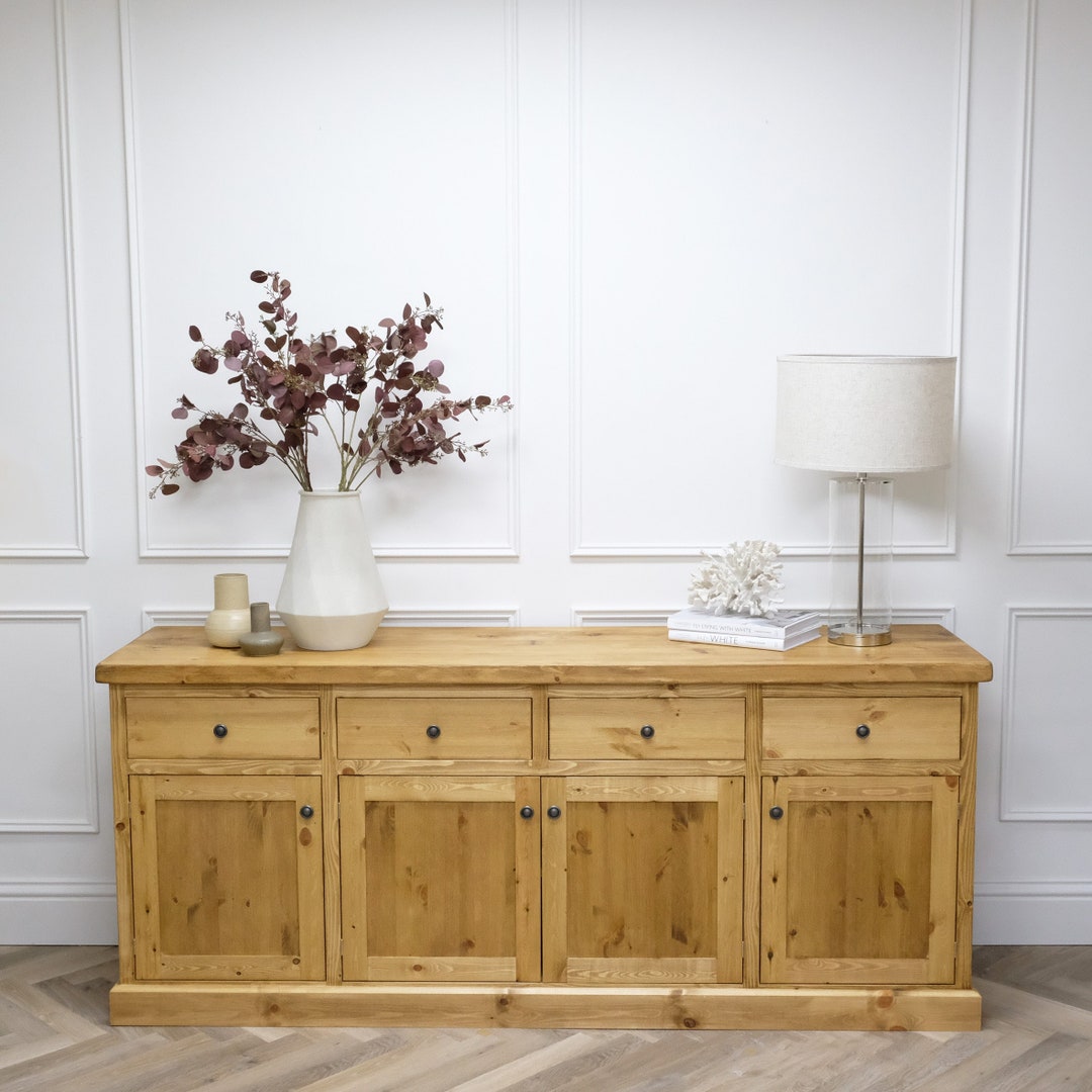 Handmade Large Rustic Sideboard, Solid Reclaimed Wood With 4 Drawers ...