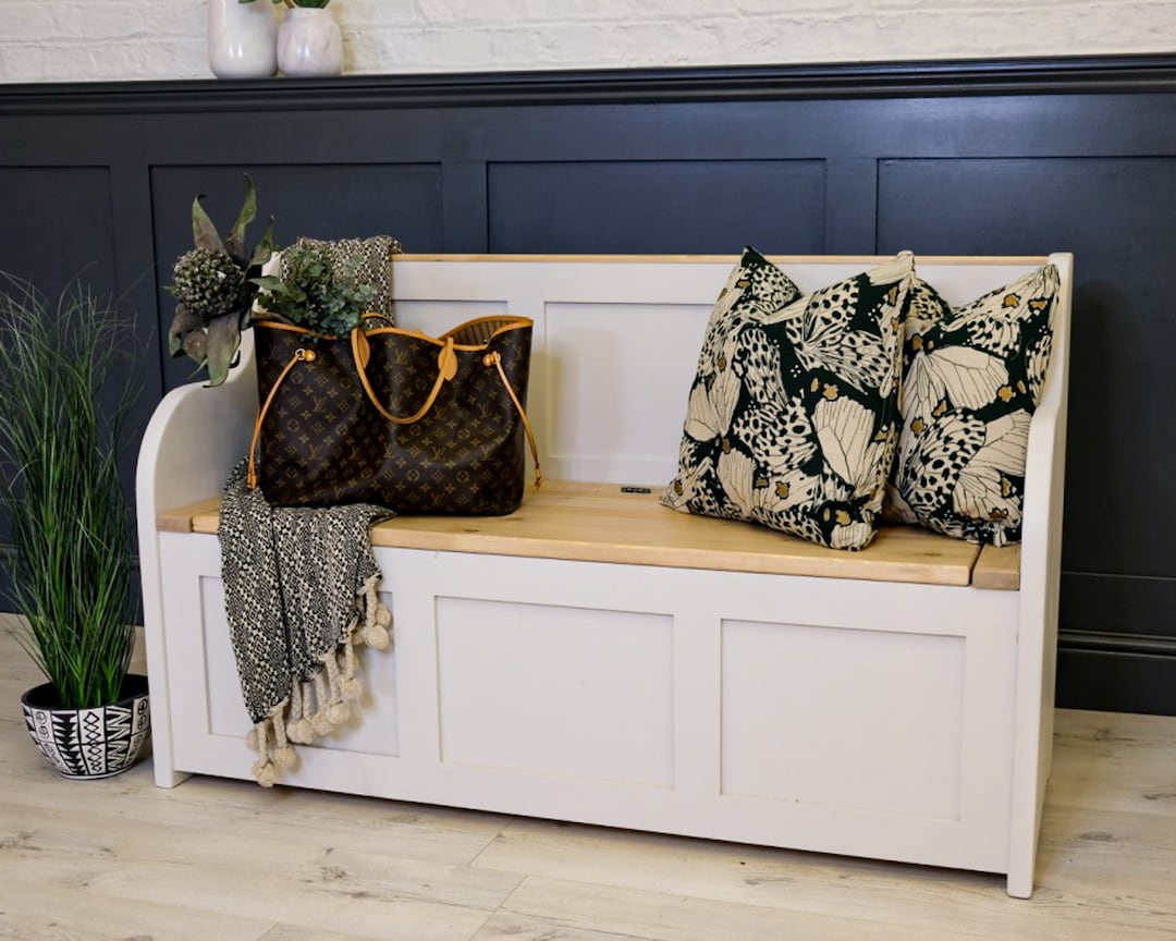 Hand Crafted Solid Wood Monks Bench With Lift up Seat. Made to Measure ...