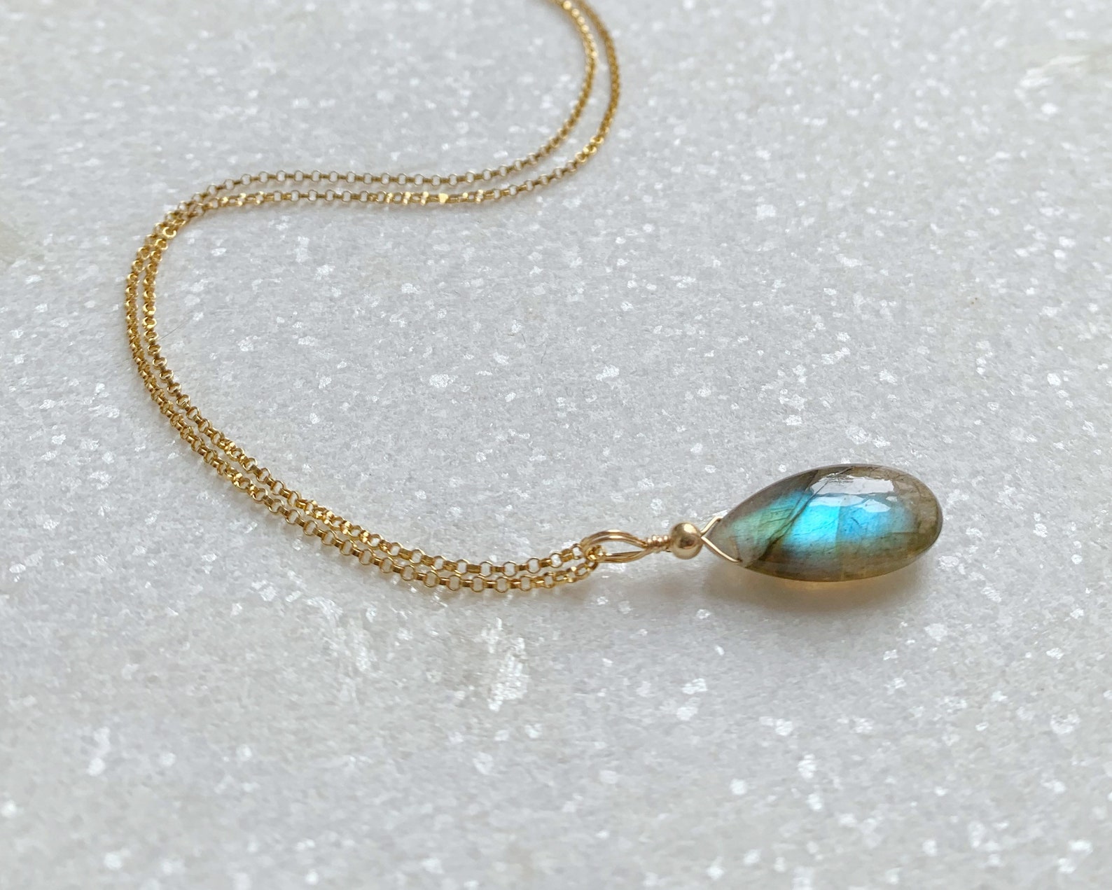 Labradorite Pendant Necklace / Labradorite Jewellery / - Etsy UK