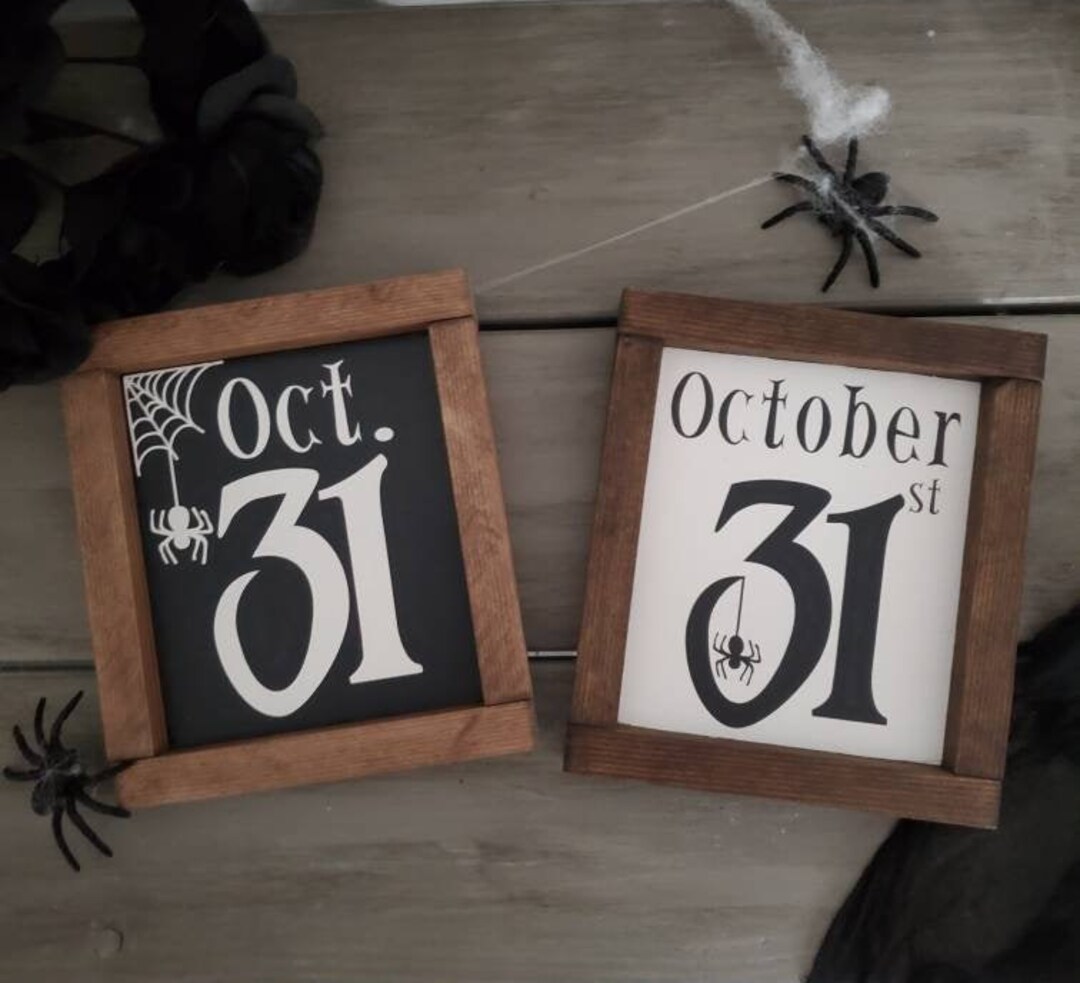 October 31st / Oct. 31. Halloween Decor. Fall Decor Wood Sign. - Etsy