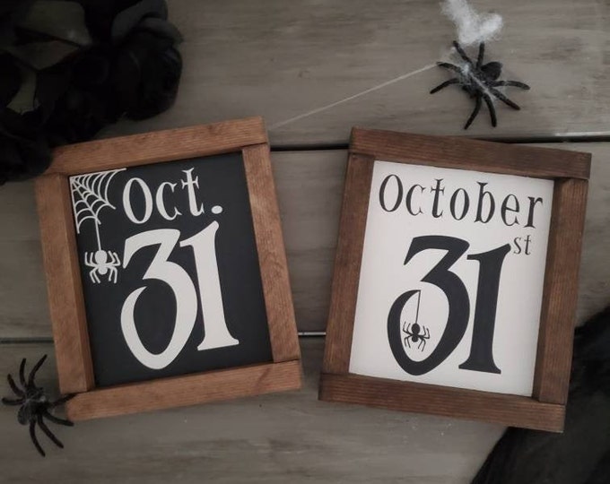October 31st / Oct. 31. Halloween Decor. Fall Decor Wood Sign. - Etsy