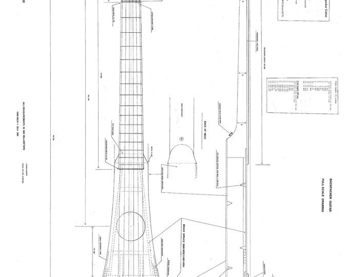 Martin Backpacker Travel Guitar PLANS to Make This Guitar - Etsy