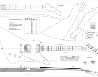 Gibson Explorer Electric Guitar PLANS to Make This Guitar - Digital ...