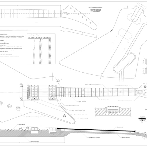 Telecaster Thinline Electric Guitar PLANS to Make This Guitar - Etsy