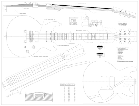 Gibson Les Paul Double Cuts Guitar PLANS to Make This Guitar | Etsy