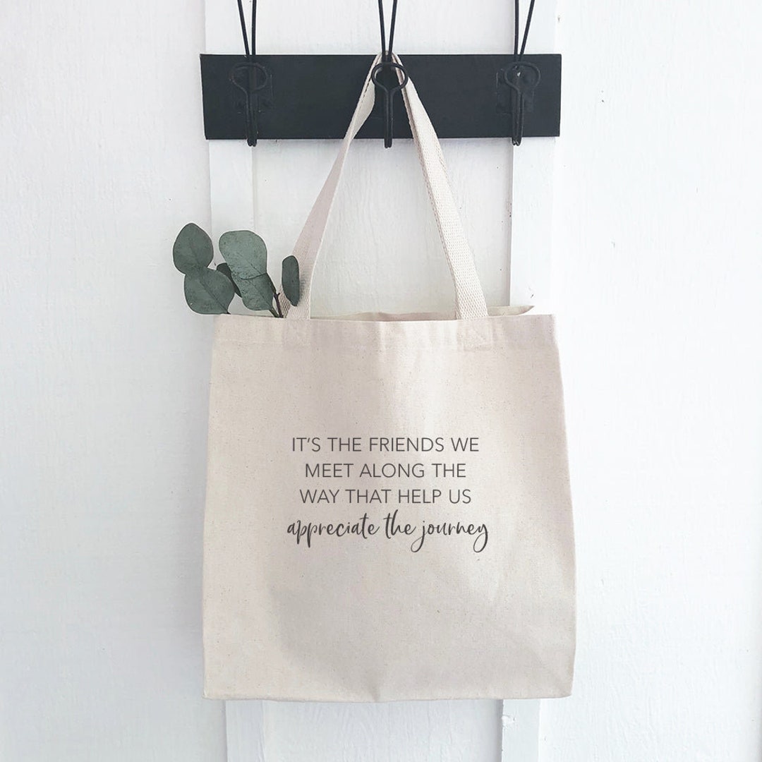 Friends We Meet - Canvas Tote Bag, Market Bag, Grocery Bag, Farmhouse ...