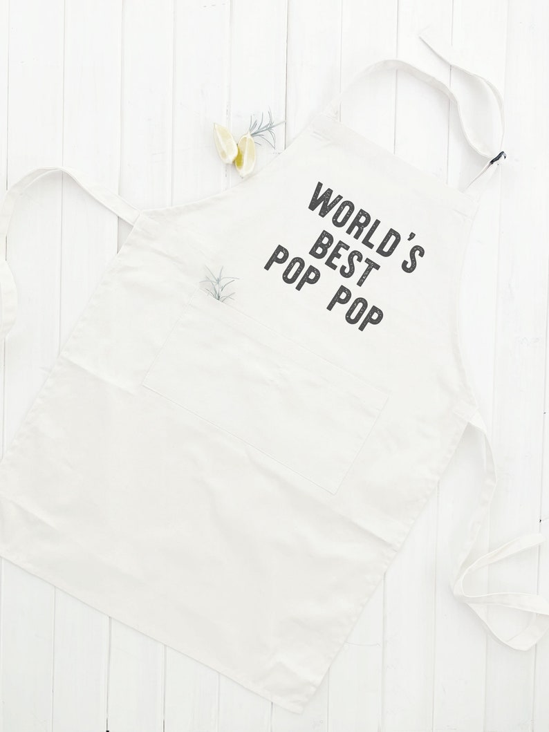 Customizable Worlds Best Pop Pop Funny Apron With Any Granddad Name ...