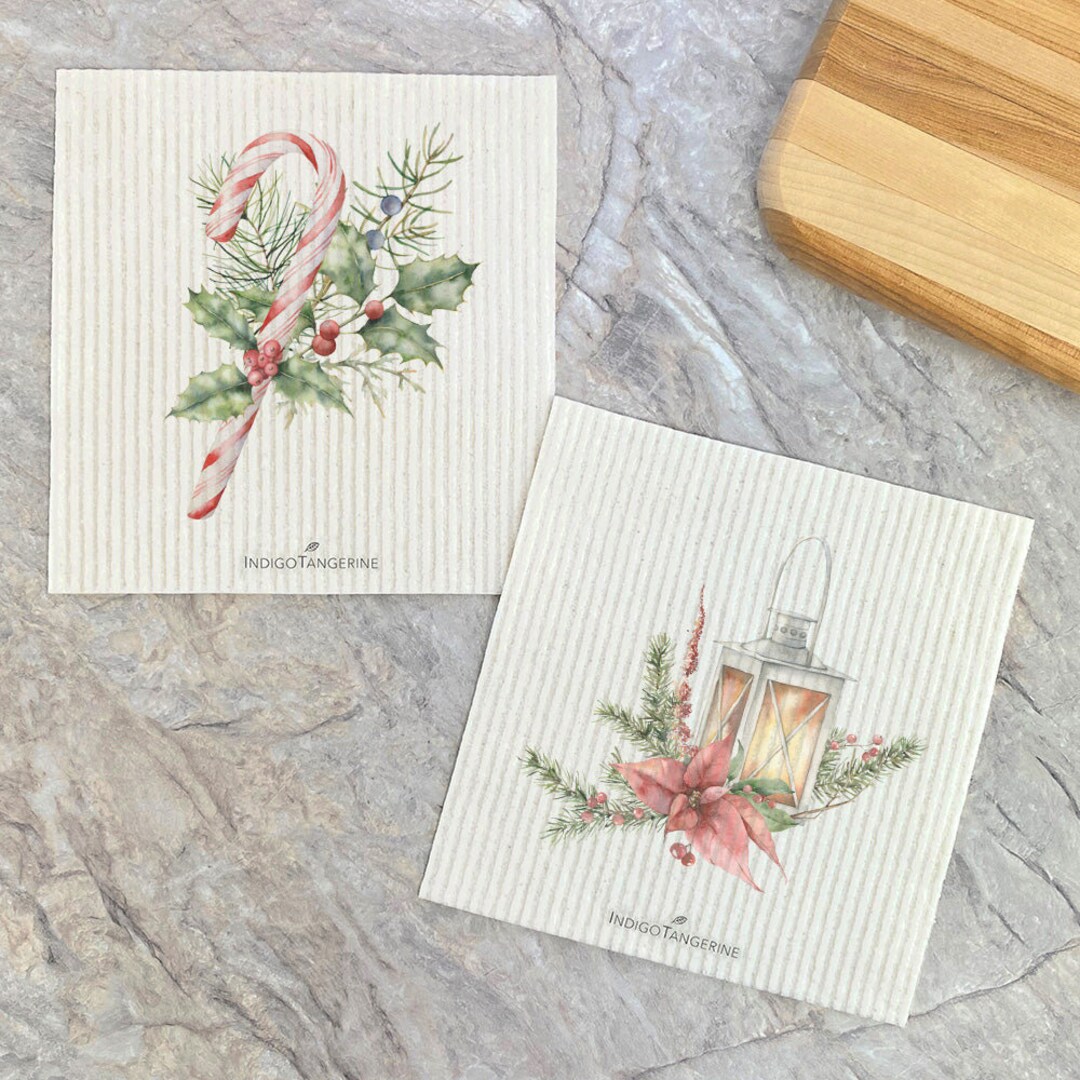 Candy Cane, Lantern 2pk - Swedish Dish Cloth, Kitchen Dish Cloth ...