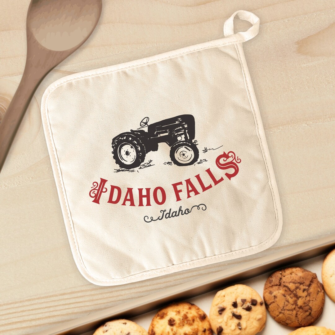 Vintage Icon (tractor) City/state - Cotton Pot Holder, Kitchen Decor ...