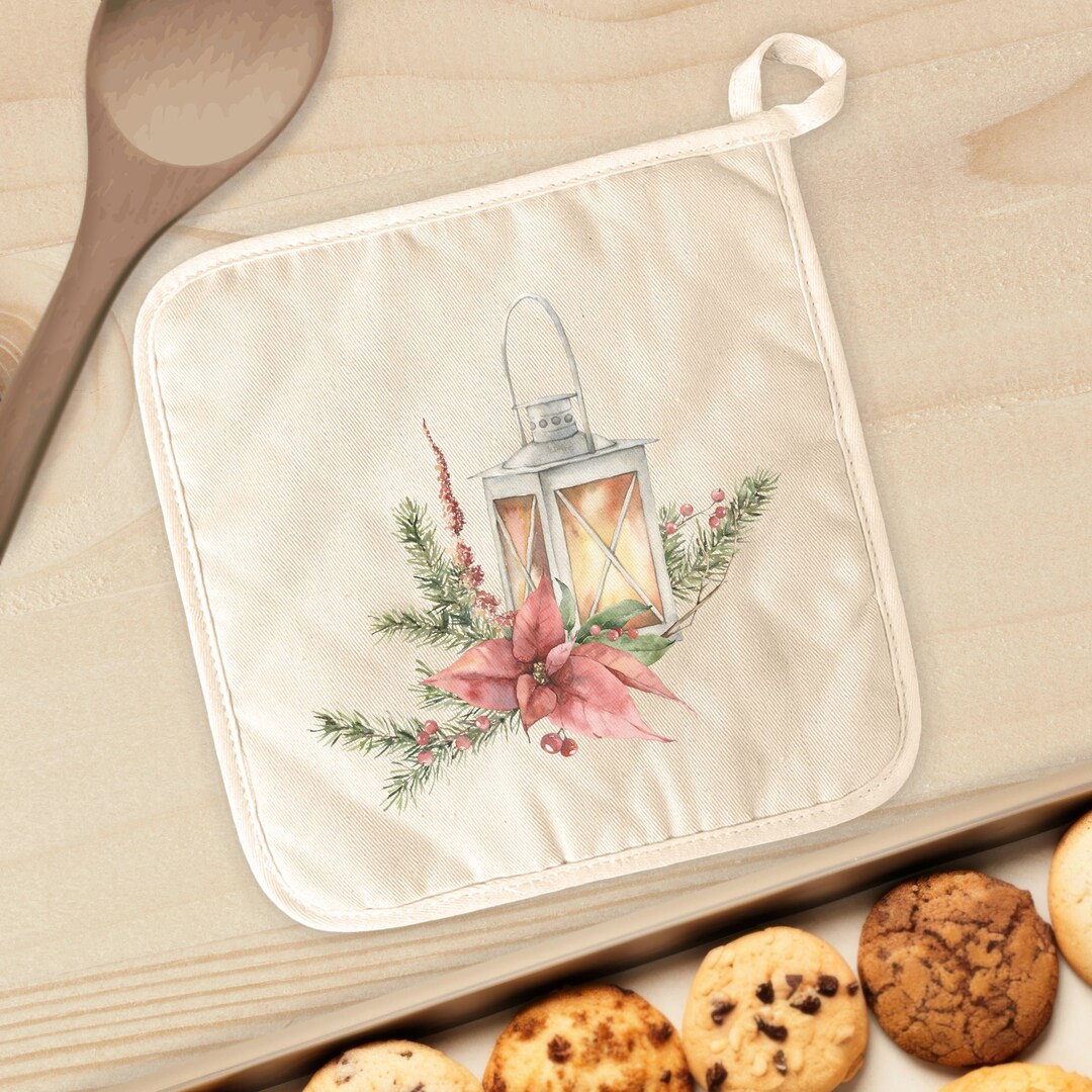 Christmas Lantern - Cotton Pot Holder, Kitchen Decor, Hot Pad ...