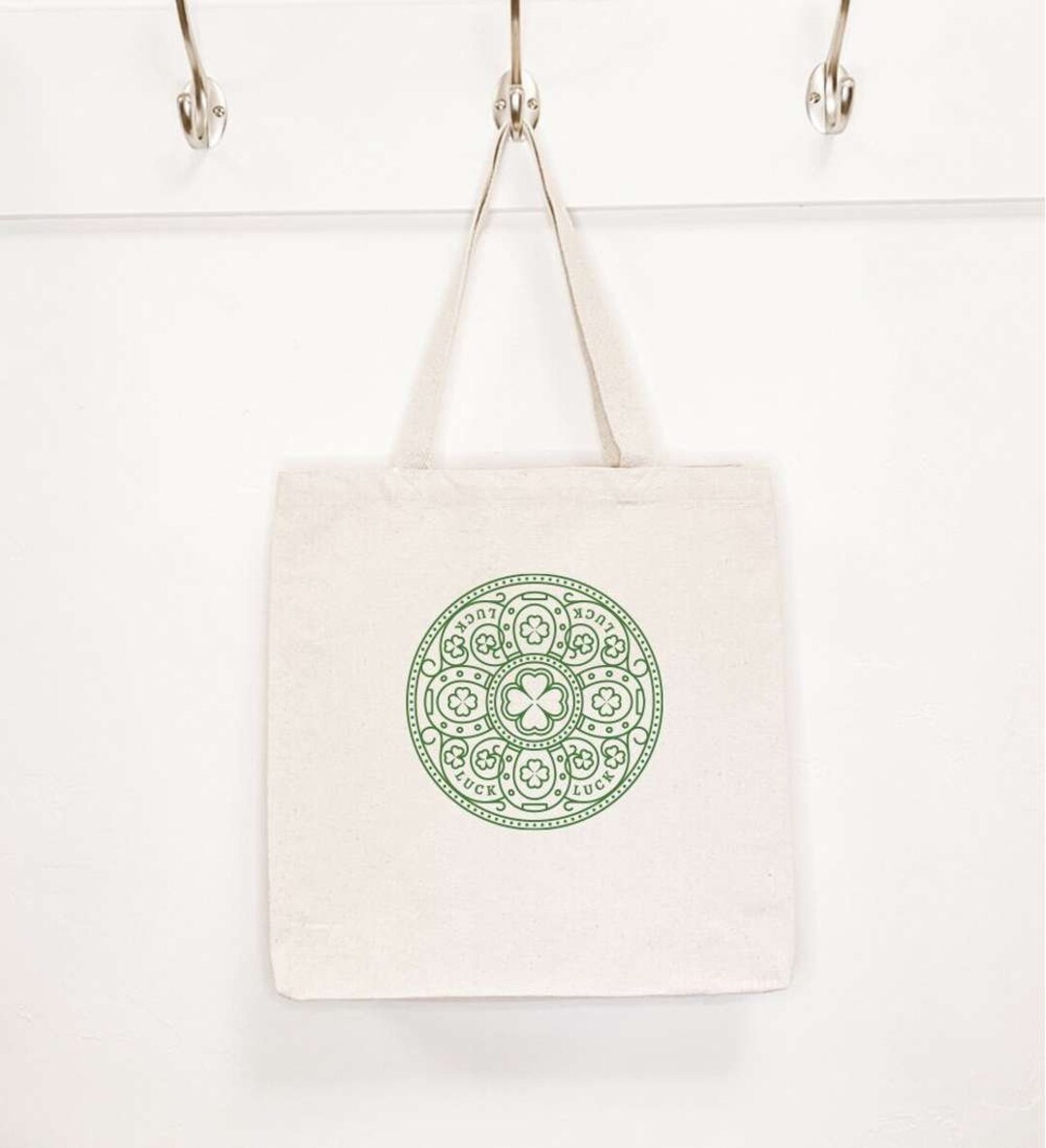 Irish Luck Circle - Canvas Tote Bag, Market or Grocery Bag, St. Patrick ...