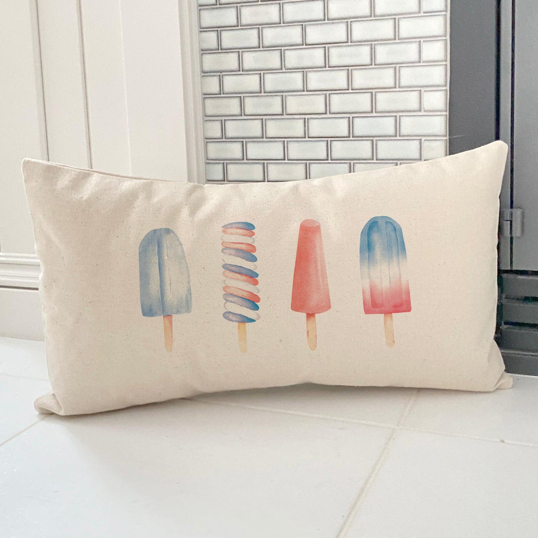Patriotic Popsicles - Rectangular Canvas Pillow, Friends Gift ...